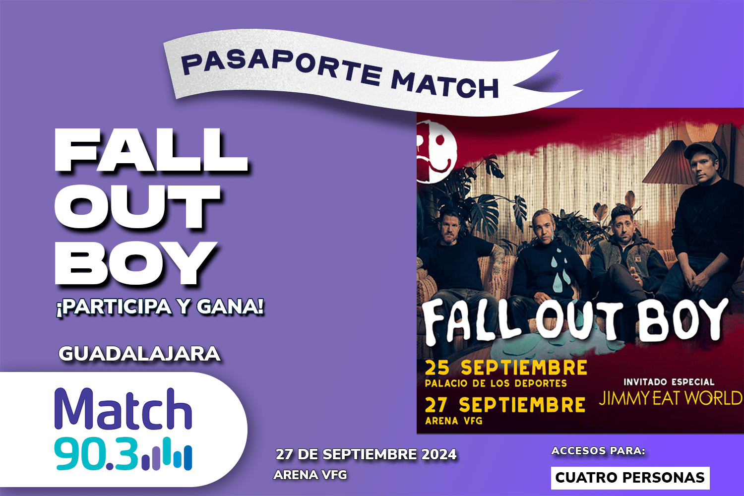 Pasaporte Match GDL: Fall Out Boy | Match FM