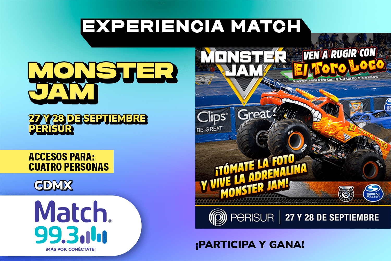 Experiencia Match CDMX: MONSTER JAM | Match FM